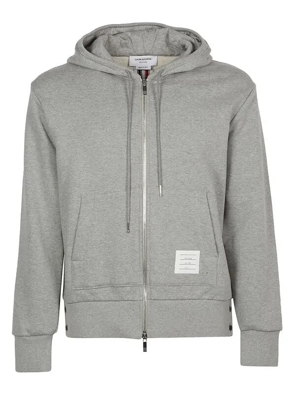 Thom Browne Rwb Stripe Zip-up Hooded Jacket