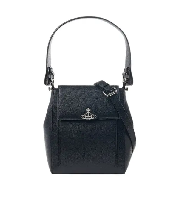 VIVIENNE WESTWOOD Flap Shoulder Bag - Black