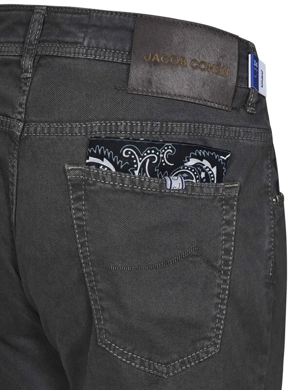 Jacob Cohen Scott Garment-dye Twill Pants - Black