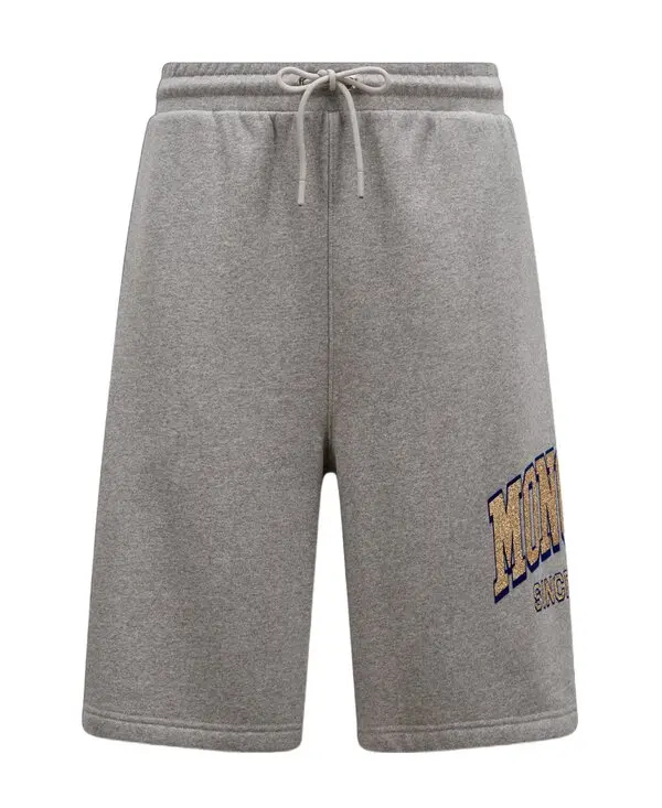 Moncler Logo Fleece Shorts - Grey