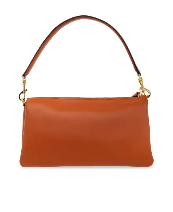 Mcm Embossed Logo Shoulder Bag - Brown