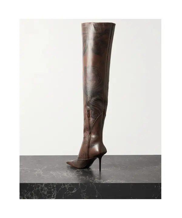 JIMMY CHOO Over-the-knee High Heel Boots With Zipper