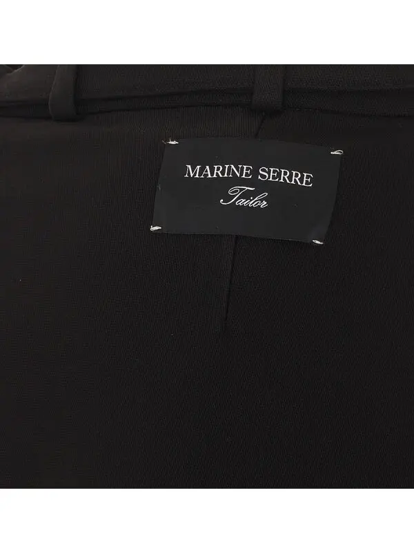 MARINE SERRE Belted Shorts With Moon Plaque Logo