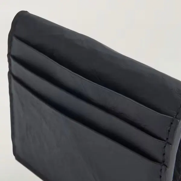 Y3 Logo Debossed Crinkle Effect Wallet