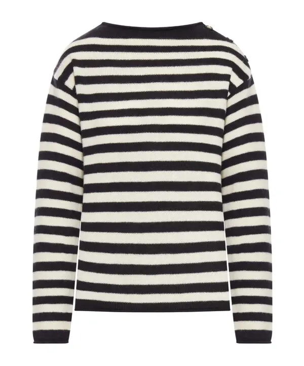 Dior Striped Knitwear With Button Detail