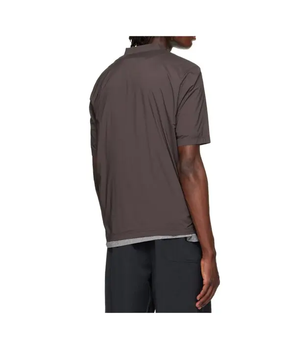 AMOMENTO Stand Collar Zip T-shirt