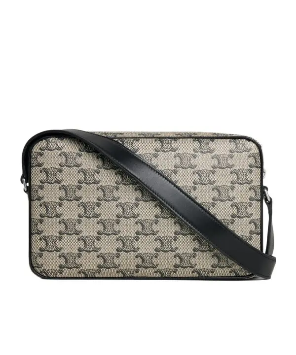Celine Medium Messenger Bag In Triomphe Canvas - Beige