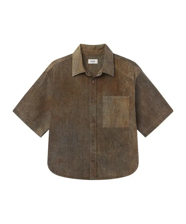 AGOLDE Boxy Short-sleeve Shirt - Brak