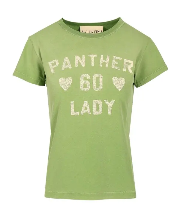 Valentino Garavani Crewneck T-shirt With Graphic Print - Laurel/birch