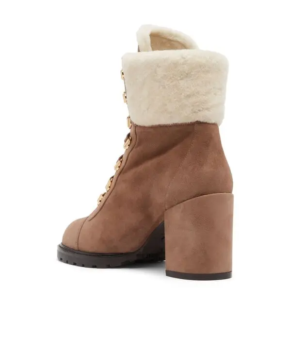 STUART WEITZMAN 90mm Ankle Lace-up Block Heel Boots