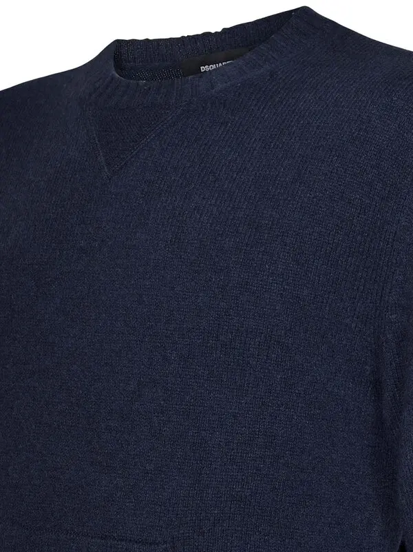 Dsquared2 Logo Plaque Crewneck Knitted Jumper