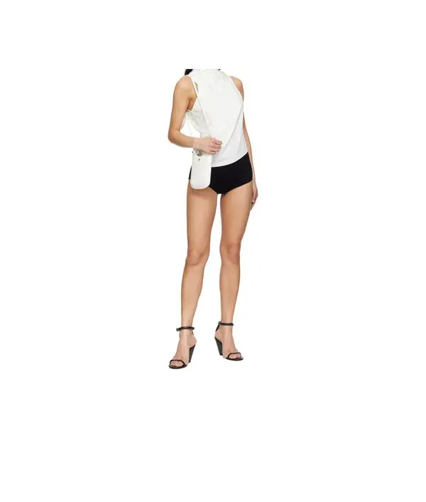 COURREGES Oblique Wedge Sandals With Double Buckle Ankle Strap
