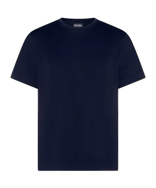 Zegna Short-sleeved Crewneck T-shirt - Black