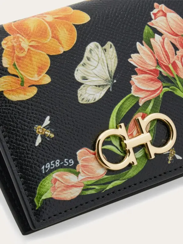 FERRAGAMO Gancini Compact Wallet - Green