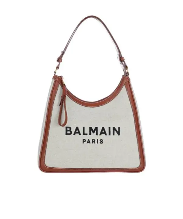Balmain B-army Leather Tote Bag - White