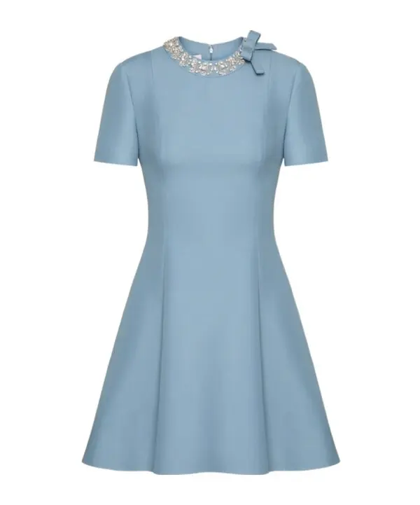 Valentino Garavani Embellished Short-sleeved Mini Dress