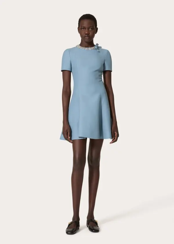Valentino Garavani Embellished Short-sleeved Mini Dress