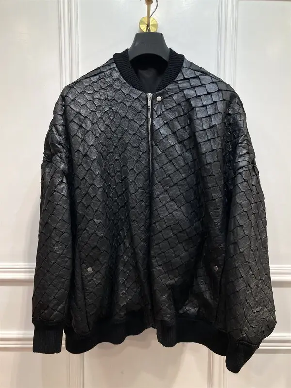 Rick Owens Long Sleeve Leather Jacket