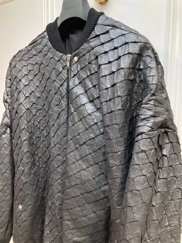 Rick Owens Long Sleeve Leather Jacket