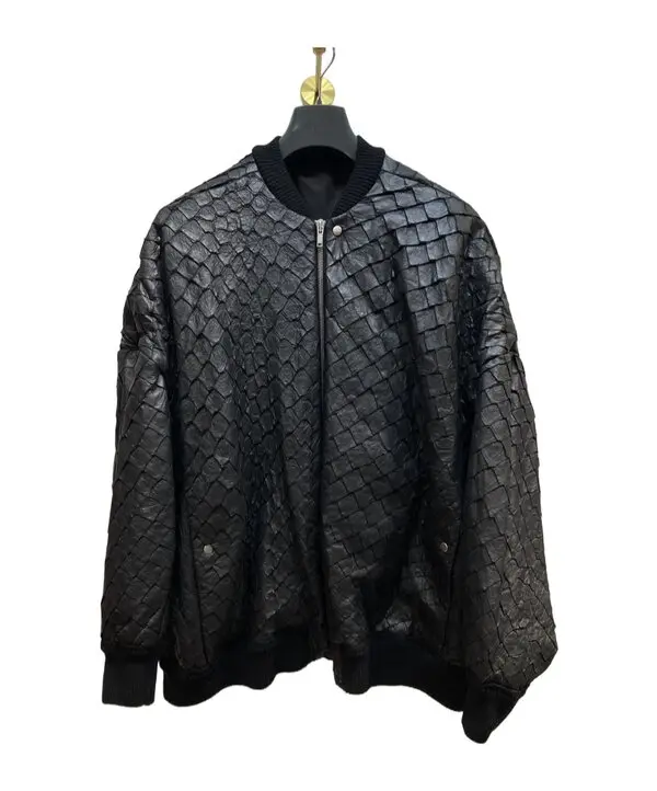 Rick Owens Long Sleeve Leather Jacket - No