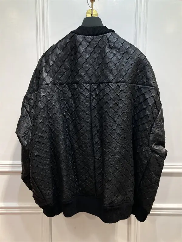 Rick Owens Long Sleeve Leather Jacket