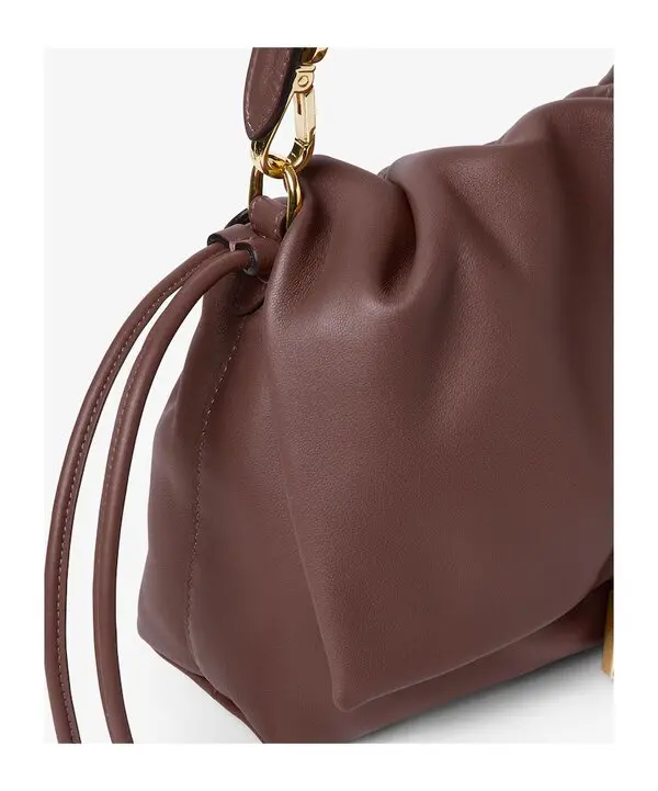 Fendi Mamma Baguette Medium Shoulder Bag With Ff Clasp - Reddish Brown