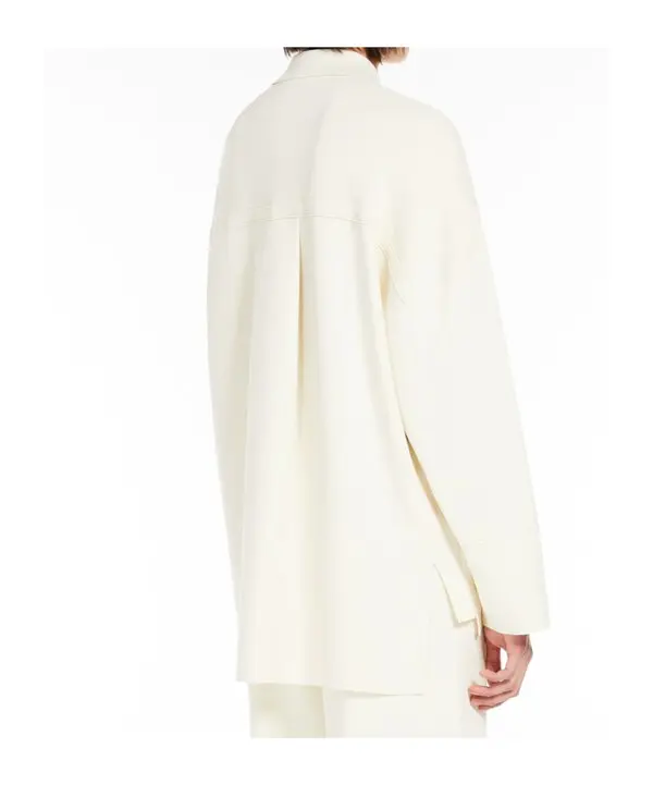 Max Mara Polo Collar Embroidered Logo Top - White