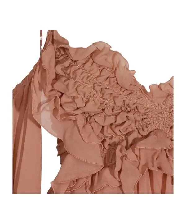 Blumarine One-shoulder Ruffled Dress