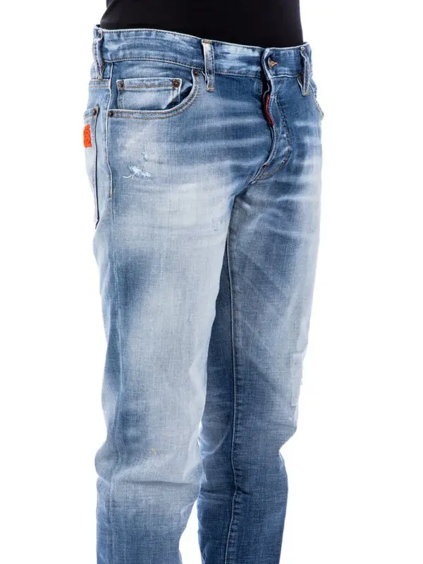 Dsquared2 Logo Embroidered Straight Leg Jeans