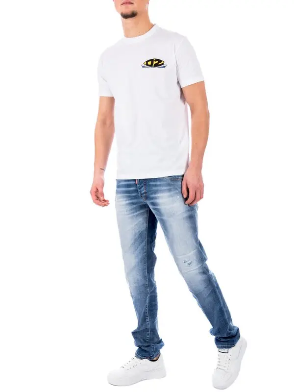 Dsquared2 Logo Embroidered Straight Leg Jeans