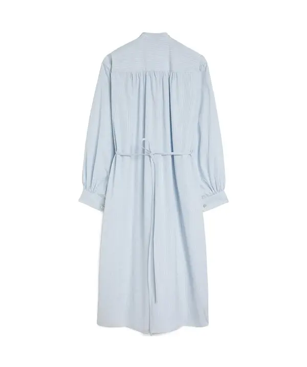 JIL SANDER Long-sleeve Midi Shirt Dress With Pleated Sleeves