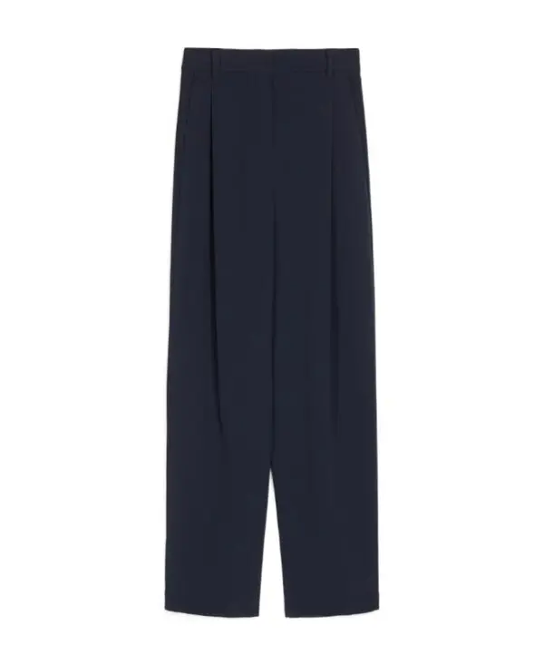Max Mara Pleated Straight-leg Trousers - Black