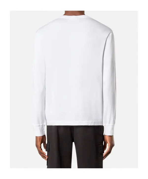Stone Island Logo Patch Long-sleeved T-shirt - White