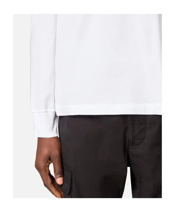 Stone Island Logo Patch Long-sleeved T-shirt - White