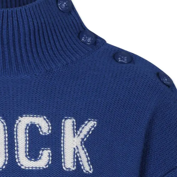 Zadig&Voltaire Long-sleeved Turtleneck Sweater With "rock & Roll" Embroidery