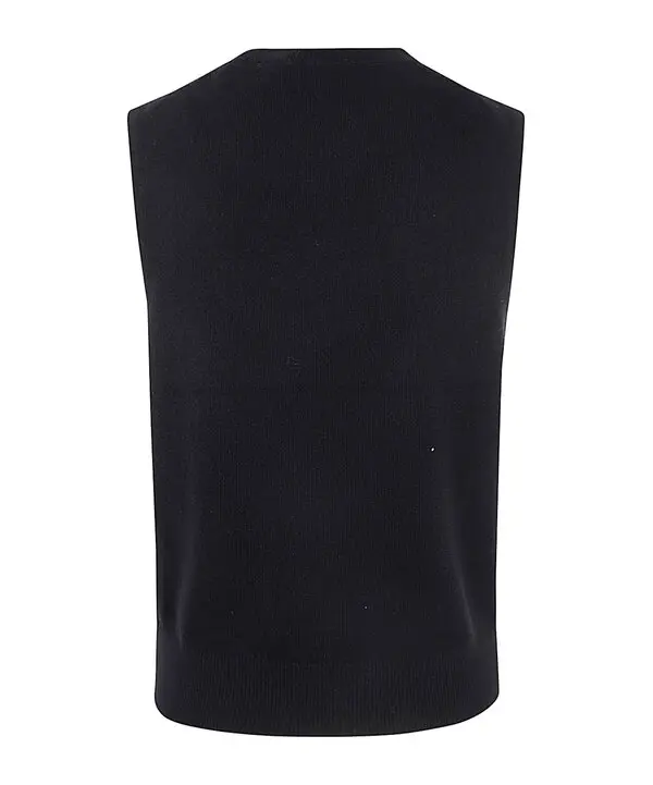 Theory Knitted Crewneck Vest - Black