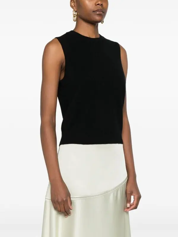 Theory Knitted Crewneck Vest - Black