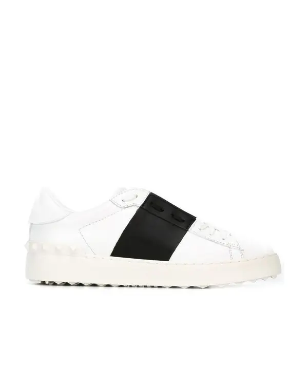 Valentino Garavani Rockstud Open Lace-up Sneakers - White/black