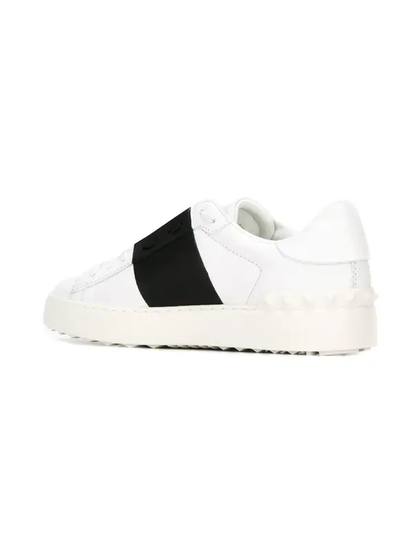 Valentino Garavani Rockstud Open Lace-up Sneakers - White/black