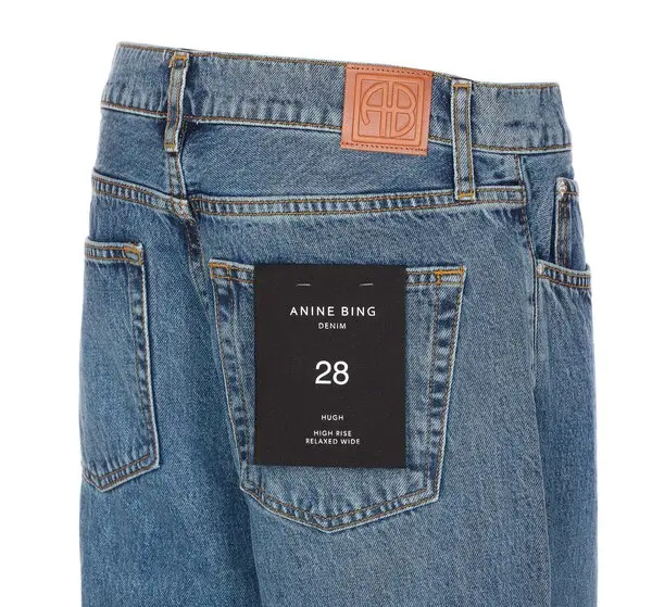 ANINE BING Hugh Wide-leg Jeans - Blue