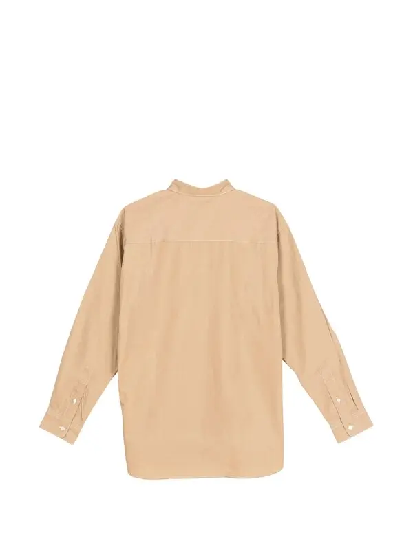 Comme Des Garçons Contrast-stitch Chest-pocket Shirt - Nude