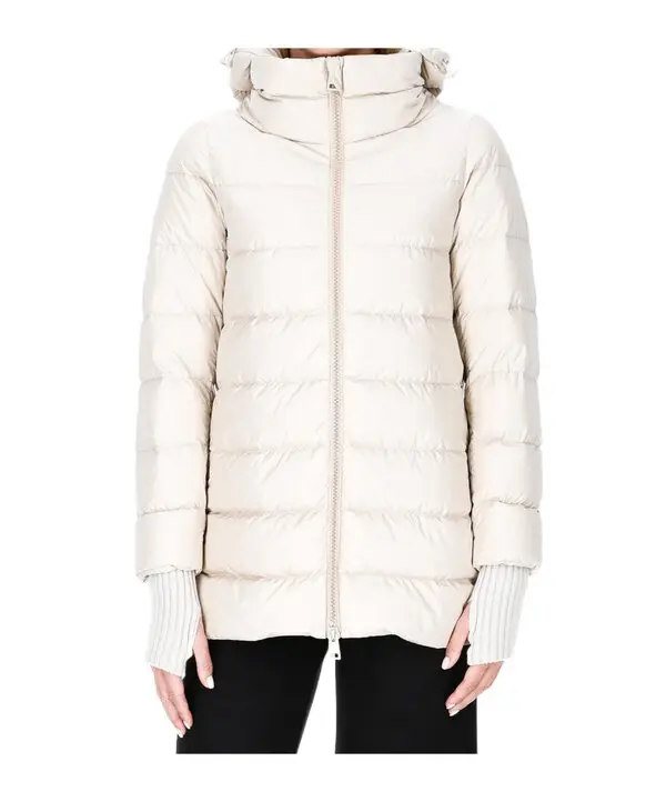 Herno Zip-fastening Padded Coat With Hood - White