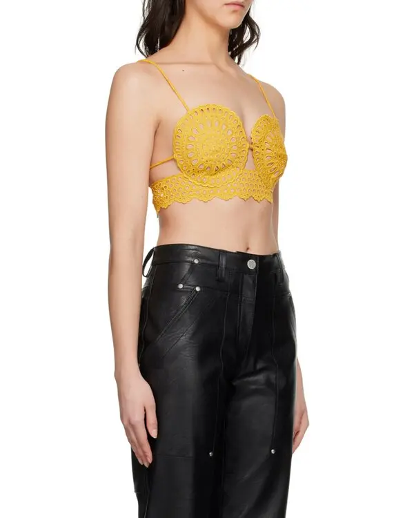 Stella McCartney Broderie Anglaise Cami Top With Logo Detail