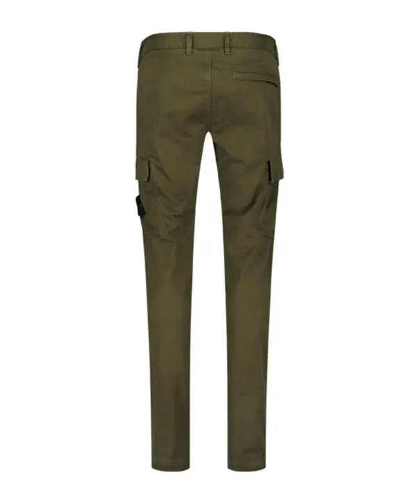 Stone Island Organic Cotton Twill Trousers - Green