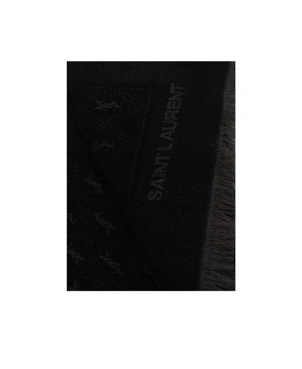 Saint Laurent Cassandre Monogram Large Scarf