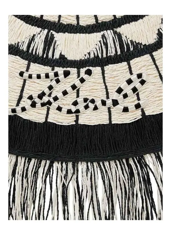 Karl Lagerfeld Fan Shape Tassel Handbag