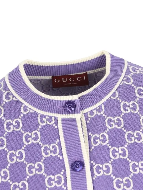 Gucci Gg Monogram Button-up Cardigan
