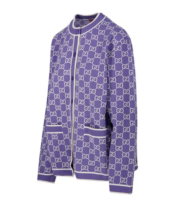 Gucci Gg Monogram Button-up Cardigan