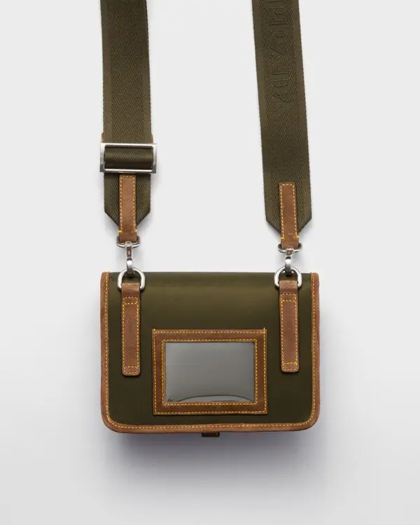 Prada Re-nylon And Suede Smartphone Case - Green