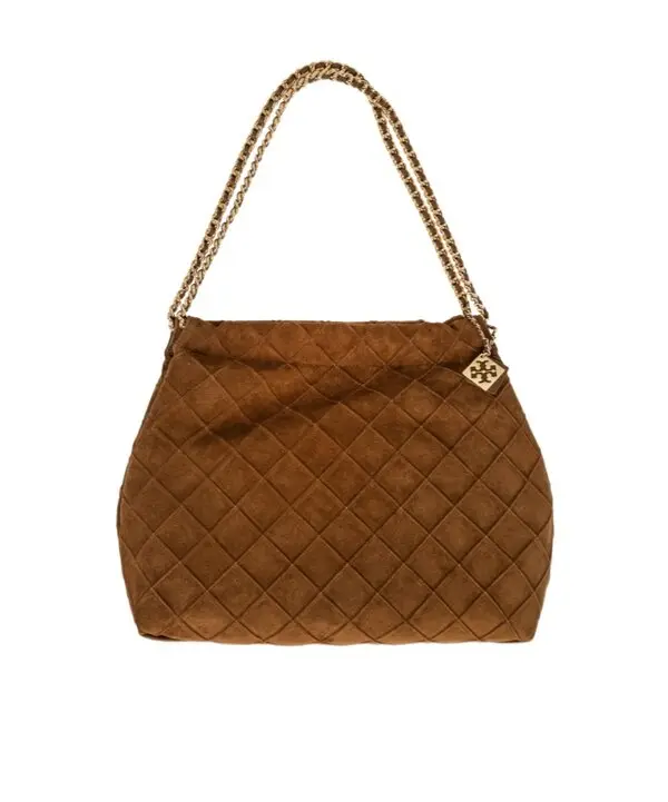 Tory Burch Fleming Soft Drawstring Tote Bag - Brown